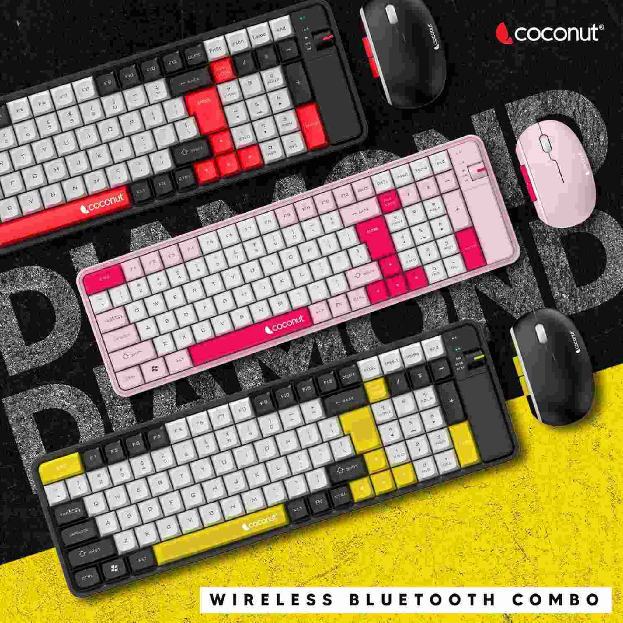 Buy Coconut Diamond Wireless Keyboard Mouse Combo - Multi-Color ...